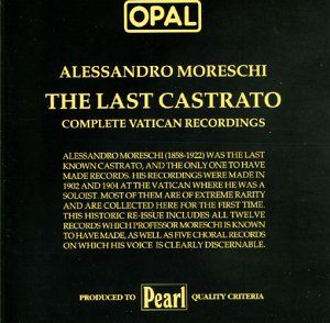 Amazon.com: Moreschi - The Last Castrato: 5015903982327: Books