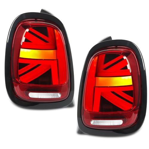 Tbest Full LED Union Jack Tail Lights Sequential Turn Signal Plug and ...