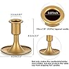 Amazon.com: Gold Taper Candle Holder Set of 12, Hewory Short Skinny ...