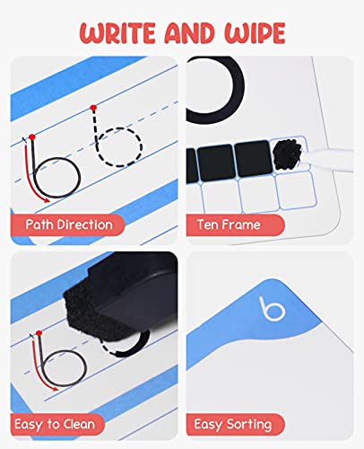 Snapklik.com : Gamenote Dry Erase Alphabet And Number Flash Cards ...