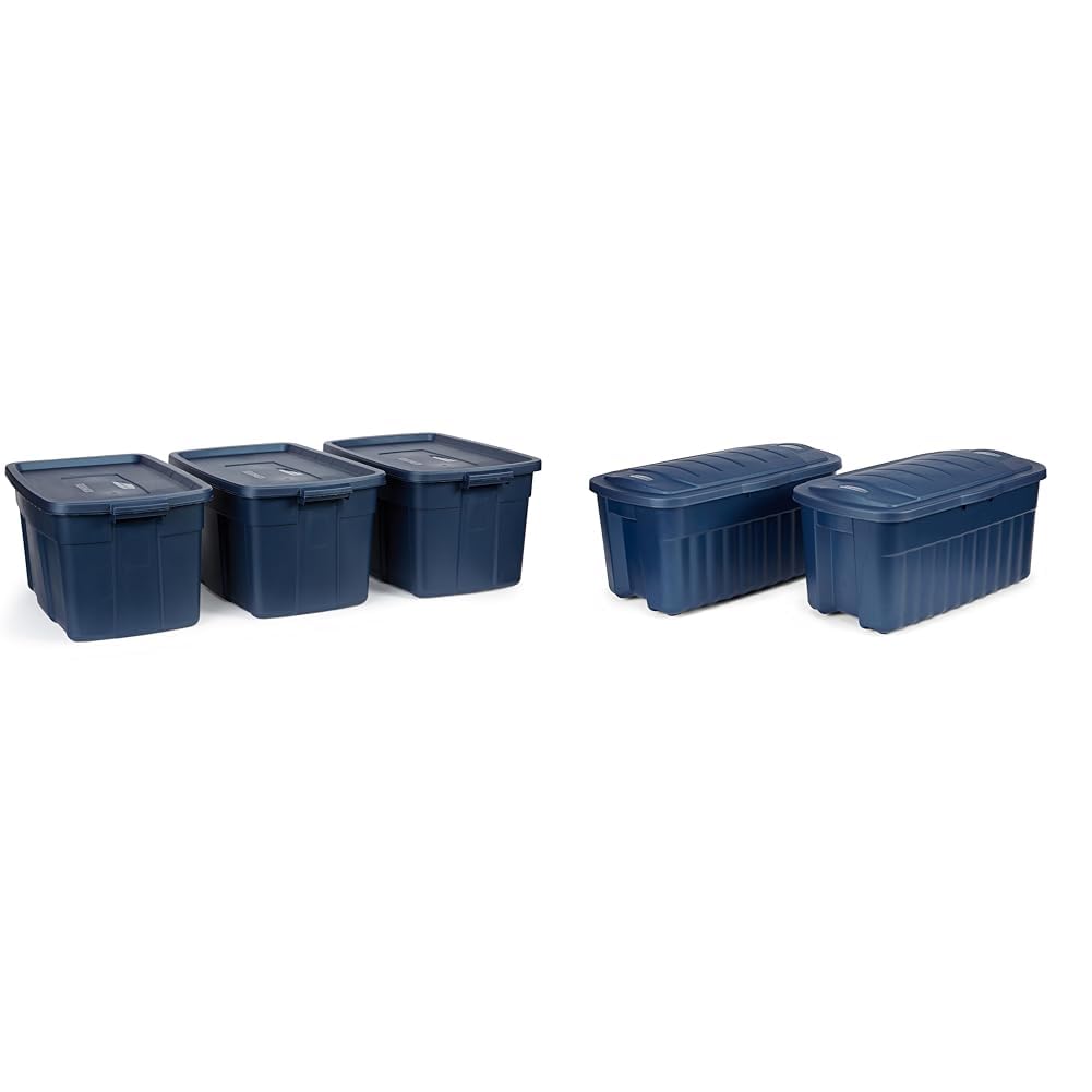Amazon.com - Rubbermaid Roughneck? Storage Totes 31 Gal, Large Durable ...