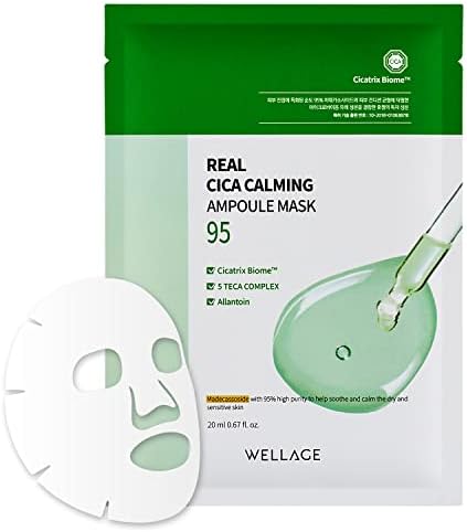 Amazon.com : wellage Real Hyaluronic Blue Ampoule Face Mask - Deep ...