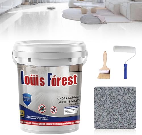 Louis Forest Epoxy Floor Paint, High-Gloss Marble Finish, Waterproof ...