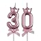 Amazon.com: AOOLADA 30th Birthday Candles, Rose Gold 30 Year Old Number ...