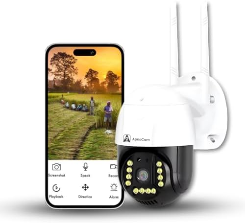 Buy ApnaCam CCTV Camera PTZ 4 MP 4G Sim FHD Live Monitoring | 360 ...