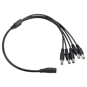 CCTV Power Splitter Cable 5.5x2.1mm Female to Male Plug Port Power Cord ...