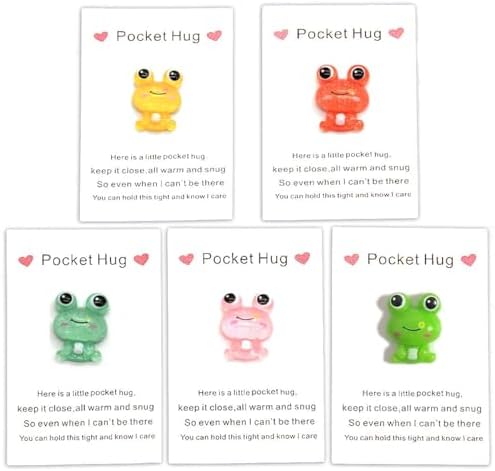 Amazon.com: 5 Pcs Pocket Hug Frog Token with Heart - Adorable ...
