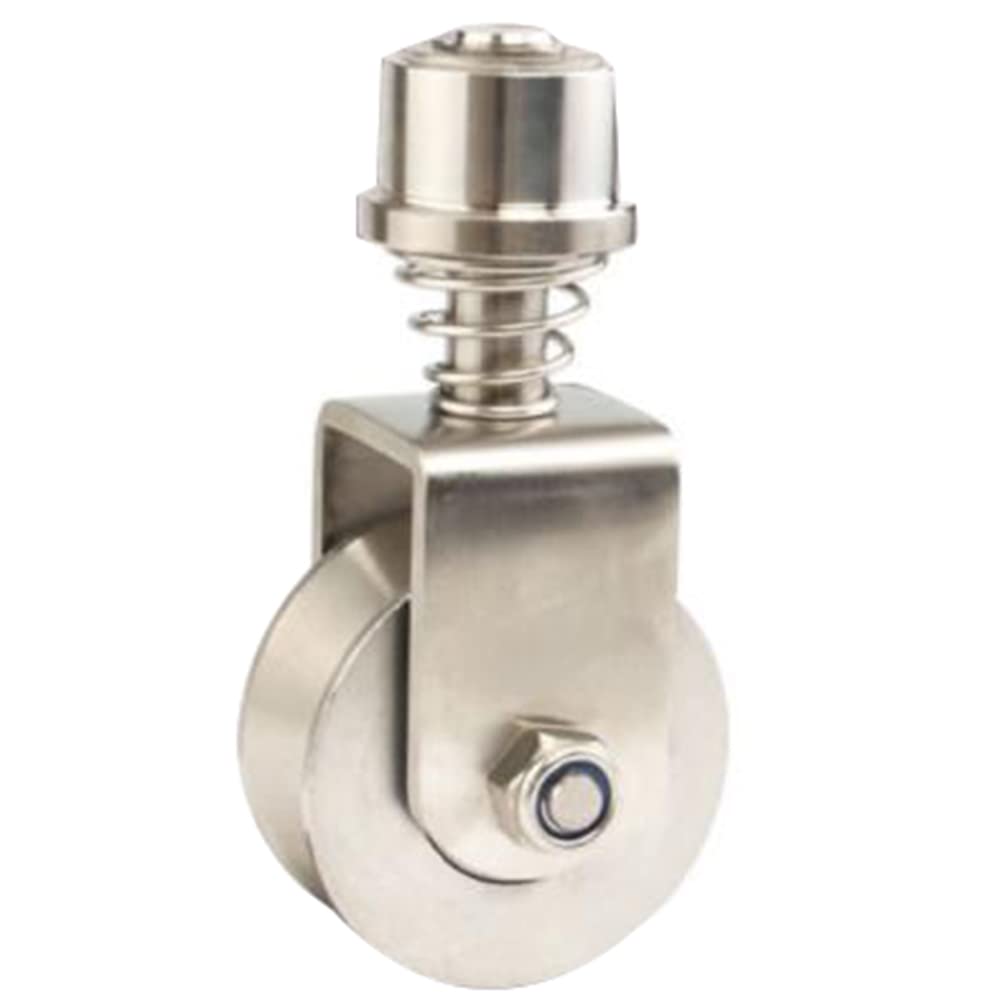 Buy ZHTT Spring Loaded Gate Caster, 3 Inch V Groove Wheel, Stainless ...