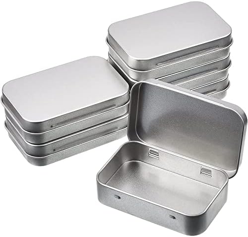 TSKDKIT Metal Tins Containers Rectangular Storage Boxes Small Metal ...