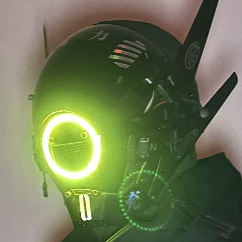 YYINYUAN Cyberpunk Cosplay Mask, Antenna Futuristic Techwear Cyber ...