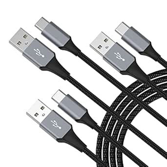Amazon.com: Hrbzo USB C Cable 3-Pack(3ft/6ft/6ft), USB A to USB C Fast ...