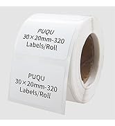 Amazon.com : PUQU 40x30mm Direct Thermal Sticker Labels, Self-Adhesive ...