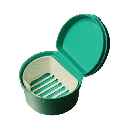 Denture Pot with Lid : Amazon.co.uk: Health & Personal Care