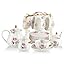 Sweejar Home Porcelain Tea Set Royal Family 225 ml to Cups and Saucers ...