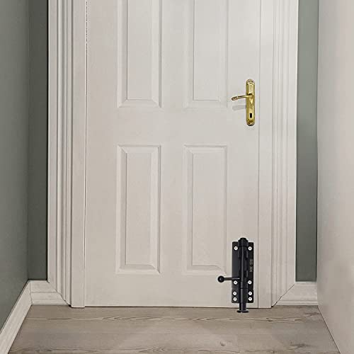 FITTG Heavy Duty Slide Bolt Gate Latch with A Padlock, Horizontal Bolt ...