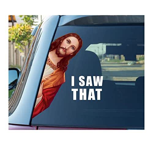 Amazon.com: I saw that Jesus Sticker - jesus Decal for Car - car window ...