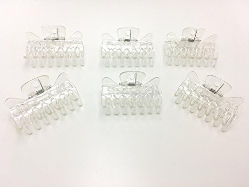 Amazon.com : Crystal Clear Hair Claw Clips (2.9), Plastic Hair Clips ...