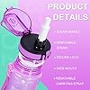 Amazon.com: Newfad 32 oz Water Bottle with Detachable Straw, Clear Motivational Water Bottles ...