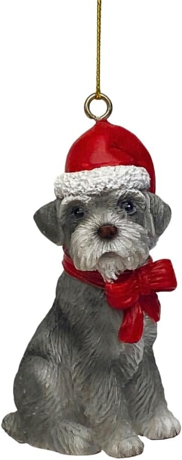 Amazon.com: Yuletide Designs Dog Figurine Christmas Ornaments with ...