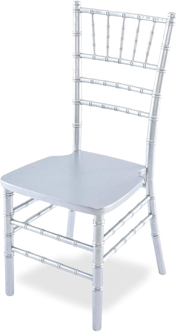 Amazon.com: EventStable Titan Series Silver Wood Chiavari Chair ...