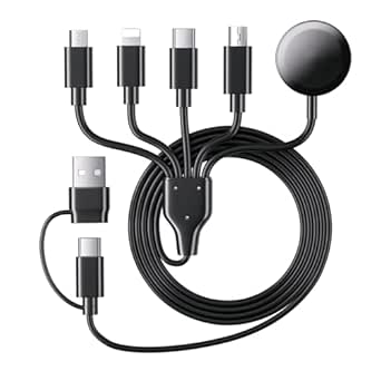 Amazon.com: YIFYSUN 5-in-2 Multi Charging Cable for Apple Watch Charger ...