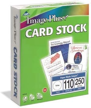 Amazon.com : GP Image Plus White Cardstock - 250 Sheet Pack : Cardstock ...
