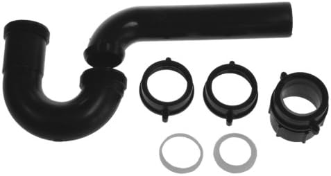 Plumber's Choice 22201 1-1/2-Inch P Trap with Adapter, Black Plastic ...