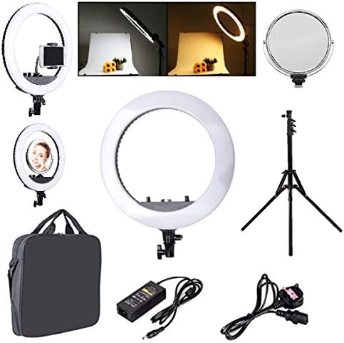 Inkeltech Ring Light - 18 inch 60 W Dimmable LED Ring Light Kit with ...