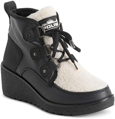 Polar Womens Low Wedge Heel Waterproof Winter Snow Durable Rubber Sole ...