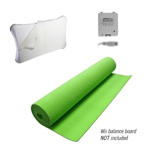 Amazon.com: Wii Fit Bundle with Yoga Mat, Battery Pack, and Silicon ...