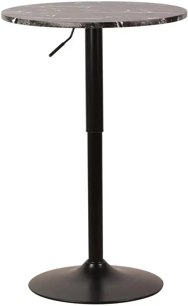 Amazon.com: MoNiBloom Round High Top Table Height-Adjustable Bar Table ...