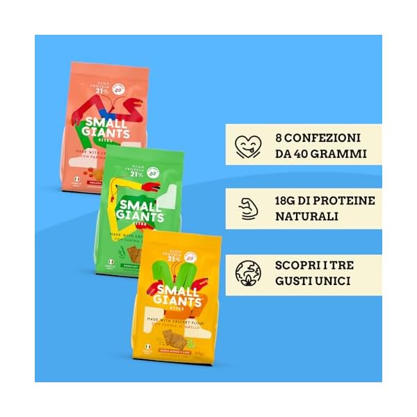 SMALL GIANTS®| Snack Proteici con Farina di Grillo - Mix - Crackers ...