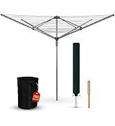 FB FunkyBuys® 2 x 2.4M Adjustable Washing Line Pole - Heavy Duty ...