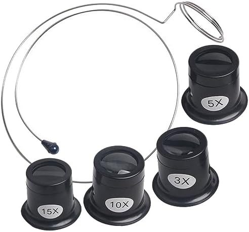 Amazon.com: KALLORY Jewelers Portable Monocular Magnifier Magnifying ...