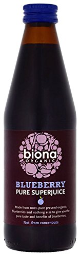 Amazon.com : Biona Organic Blueberry Juice Pure 100% 330ml : Grocery ...