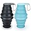 Nefeeko Collapsible Water Bottle, 18floz Reuseable BPA Free Silicone ...