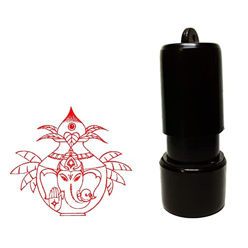 Self Inking GOD Ganesha Gel Stamp red Ink : Amazon.in: Office Products