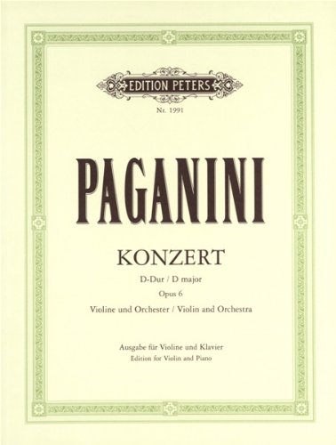 Amazon.com: Paganini: Violin Concerto No. 1 in D Major, Op. 6 (Solo ...