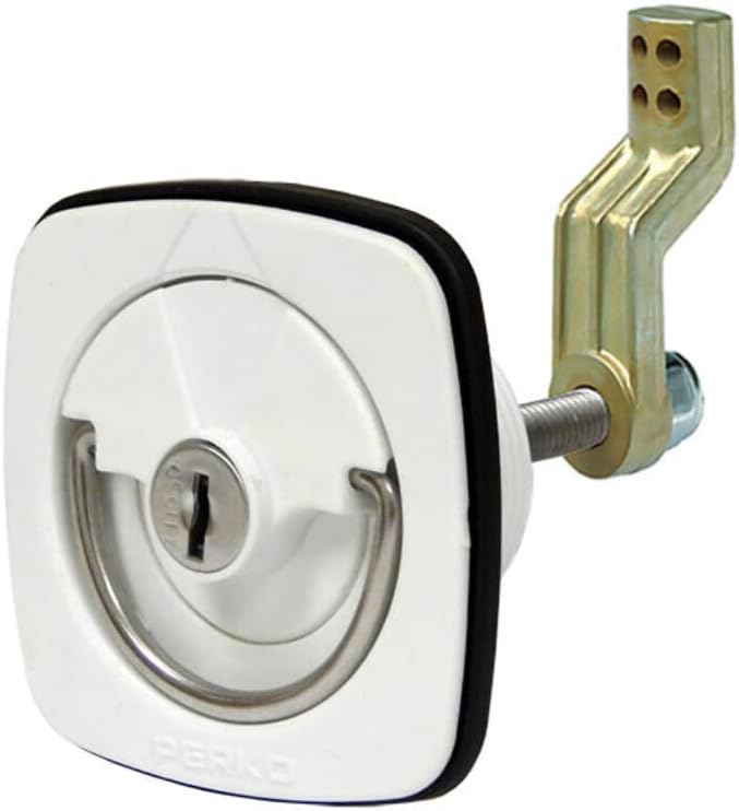Amazon.com : Perko Flush Locks Latches Flush Lock White 2-7/8 X 2-7/10 ...