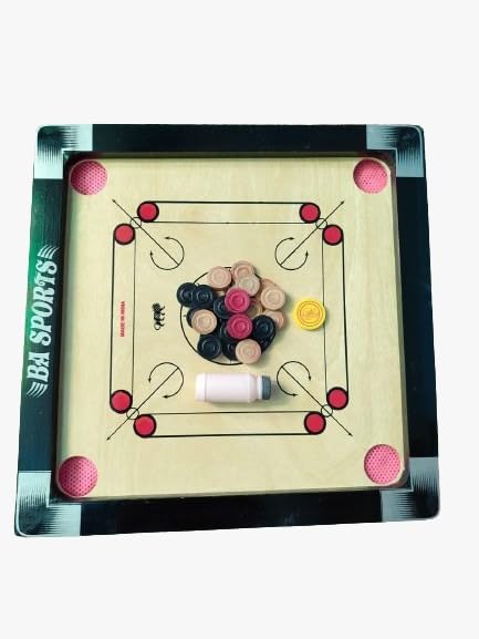 Buy Carrom Board with Wooden Carrom Coin + Striker Powder sr -25(20 x ...