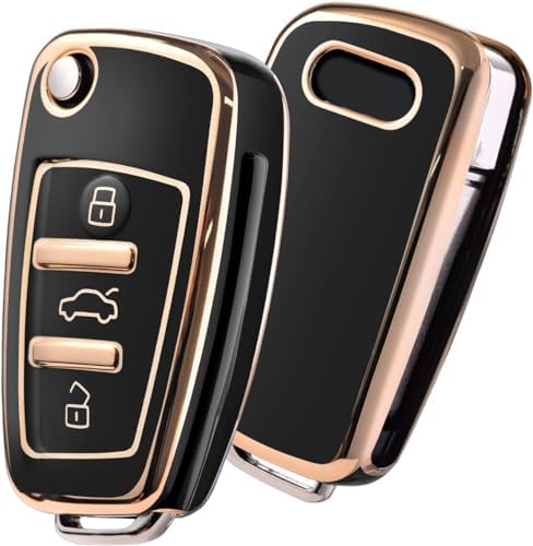 JVCV® Car Key Cover Compatible with Audi A1 A3 A6 Q2 Q3 Q7 TT TTS R8 S3 ...