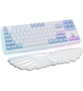 Sushret Cloud Wrist Rest Keyboard, Cloud Palm Rest Set with PU Leather Memory Foam, Cute ...