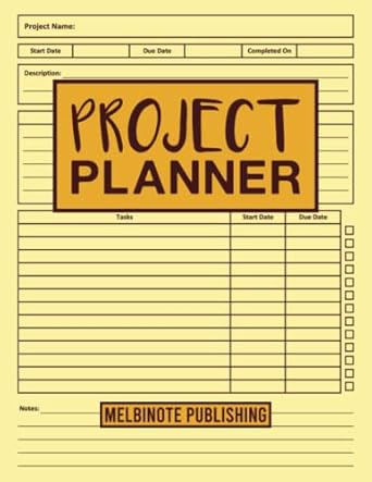Project Planner: A Project Management Notebook for Tracking Projects ...