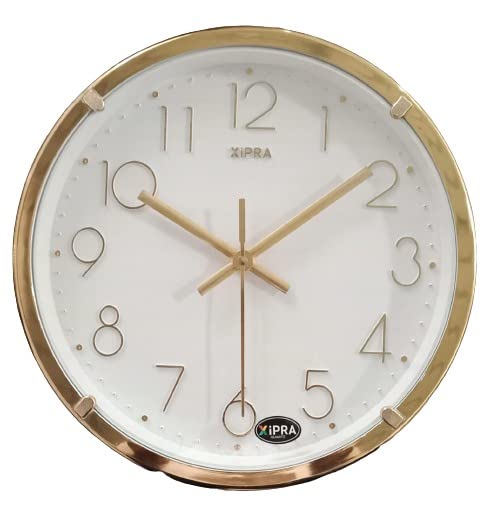 Buy XIPRA Plastic & Glass Classic Wall Clock for Living Room Décor ...