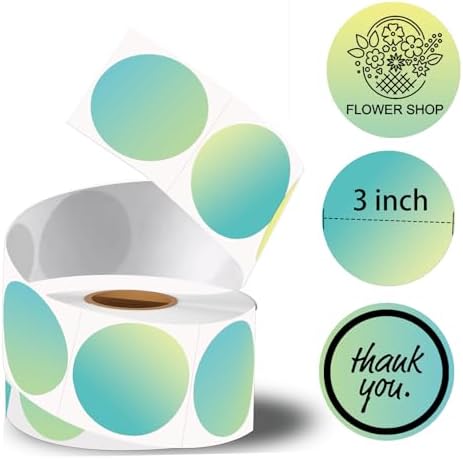Amazon.com : 3 Inch Round Thermal Labels, Thermal Sticker Labels Color ...