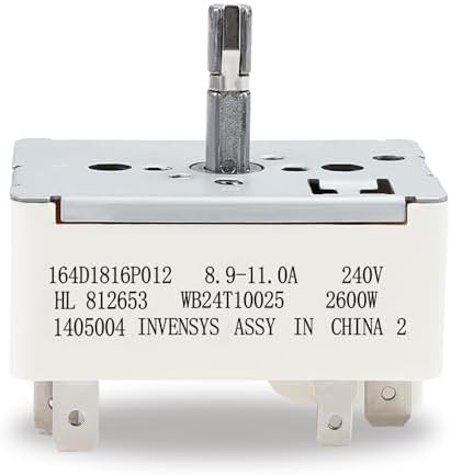 WB24T10025 Surface Burner Control Switch, Replace for GE Electric ...