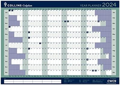 Collins Debden Colplan 2024 Diary A1 Yearly Wall Calendar Planner ...