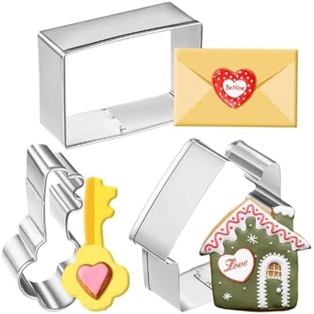 Amazon.com: Eokoaiee 3pcs Door Key House Cookie Cutter Set - Stainless ...