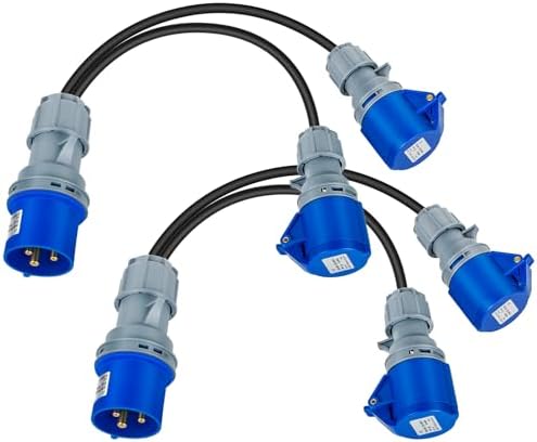 KoolShiro 2PCS 32amp Splitter Electric Cable, 32A Plug to 2 x 16A ...