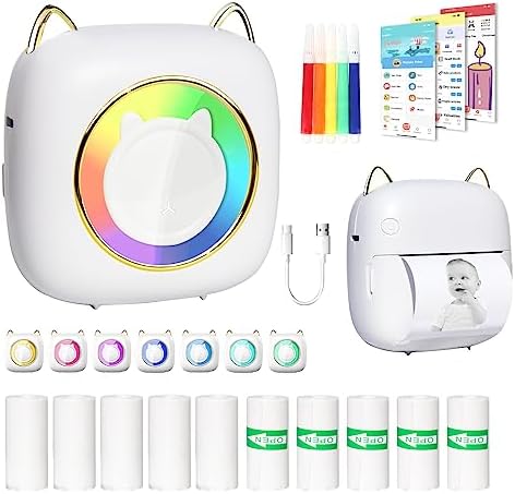 Amazon.com: TXFTRR Mini Pocket Printer - Portable Thermal Printer with ...